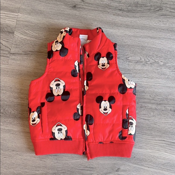Disney | Jackets & Coats | Disney Red Mickey Mouse Puffer Vest | Poshmark
